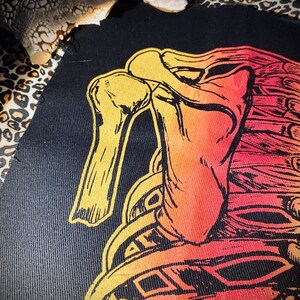 Rib Cage From the Back Back Patch. Sew on Back Patch for Bony Punk Battle Vests, Crusty Jackets ...