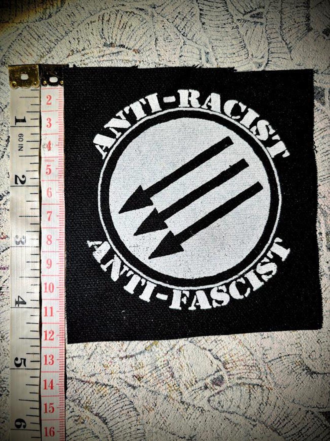 Anti Racist Anti Fascist Iron Front Sew on Punk Patch - Etsy