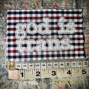 God is Trans Sew on Patch. Perfect for Every Progressive Punk Crusty ...
