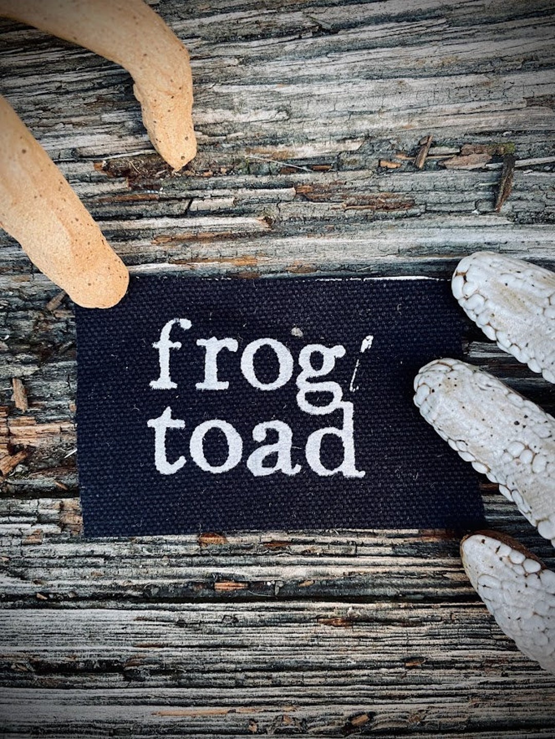 Frog/toad Sew on Mini Patch. a Small Sew Silk Screened Patch. for ...