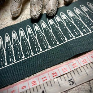 12" Bullet Belt | Punk Patch | Long String of Bullets | Cloth Patch ...