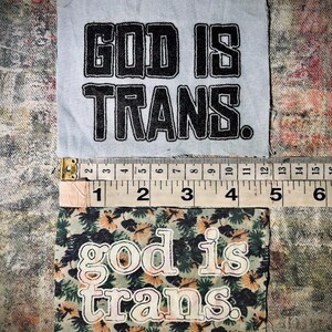 God is Trans Sew on Patch. Perfect for Every Progressive Punk Crusty ...