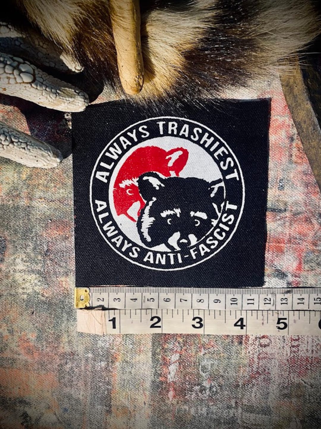Antifa Raccoons Patch. Always Trashiest, Always Antifascist. Crust Punk ...