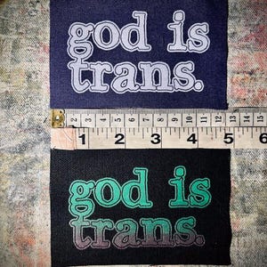 God is Trans Sew on Patch. Perfect for Every Progressive Punk Crusty ...