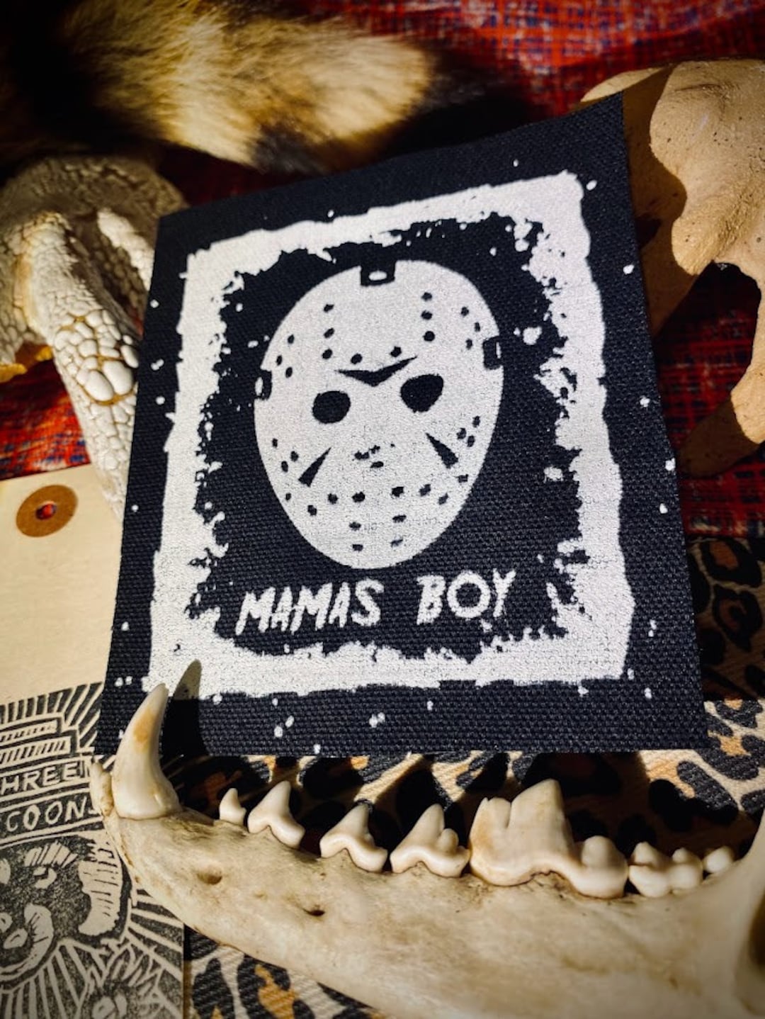 Jason, Mama's Boy, Friday the 13th Sew on Patch. Hockey Mask, Horror ...
