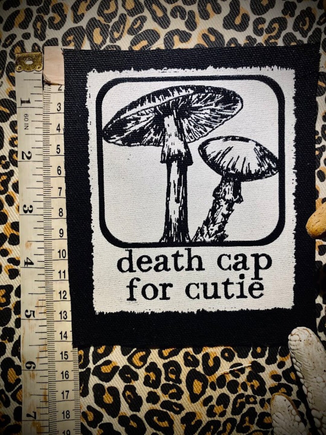 Death Cap for Cutie. Sew on Patch for Foraging Punk Battle Vests ...