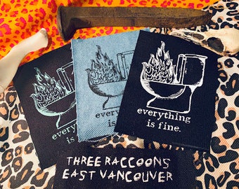 Everything is Fine Patch - Etsy