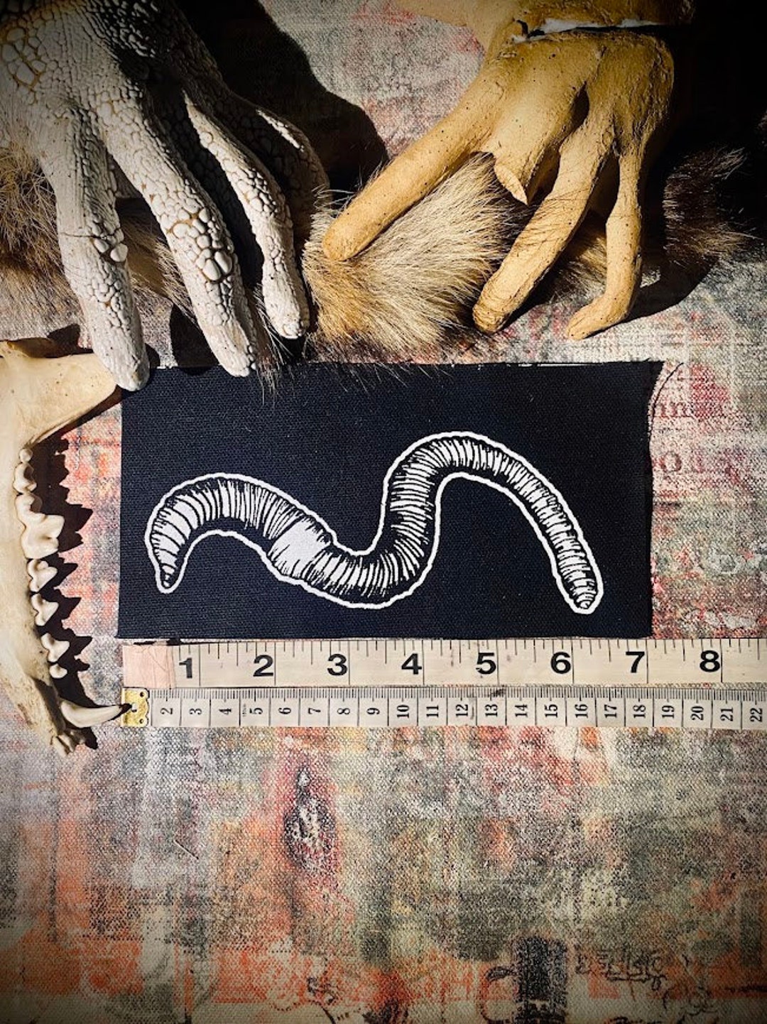 Worm Patch It's a Big Sew on Patch of a Big Ol' Earth Worm. Hand Made ...
