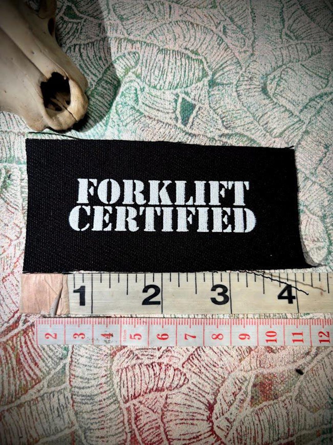 Forklift Certified Mini Sew on Punk Patch - Etsy