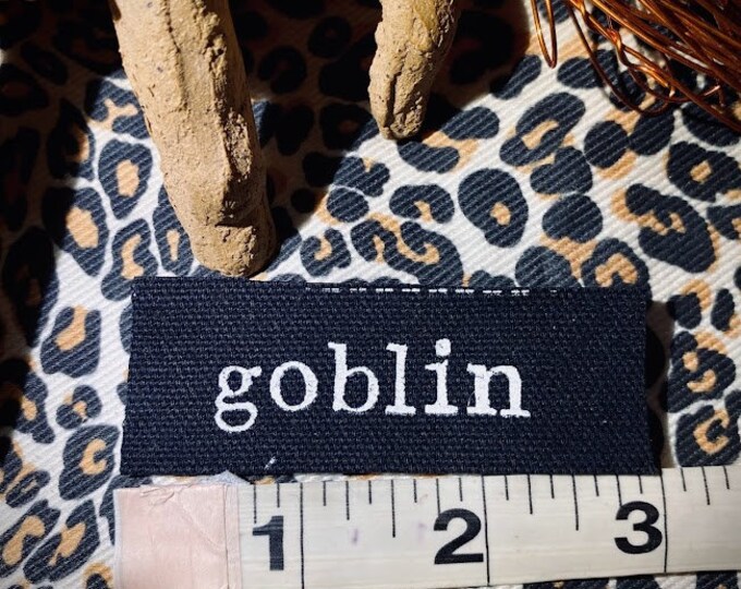 Goblin Mini Patch Small Little Patch That Says Goblin. for All Those Crusty Punk and Goth ...
