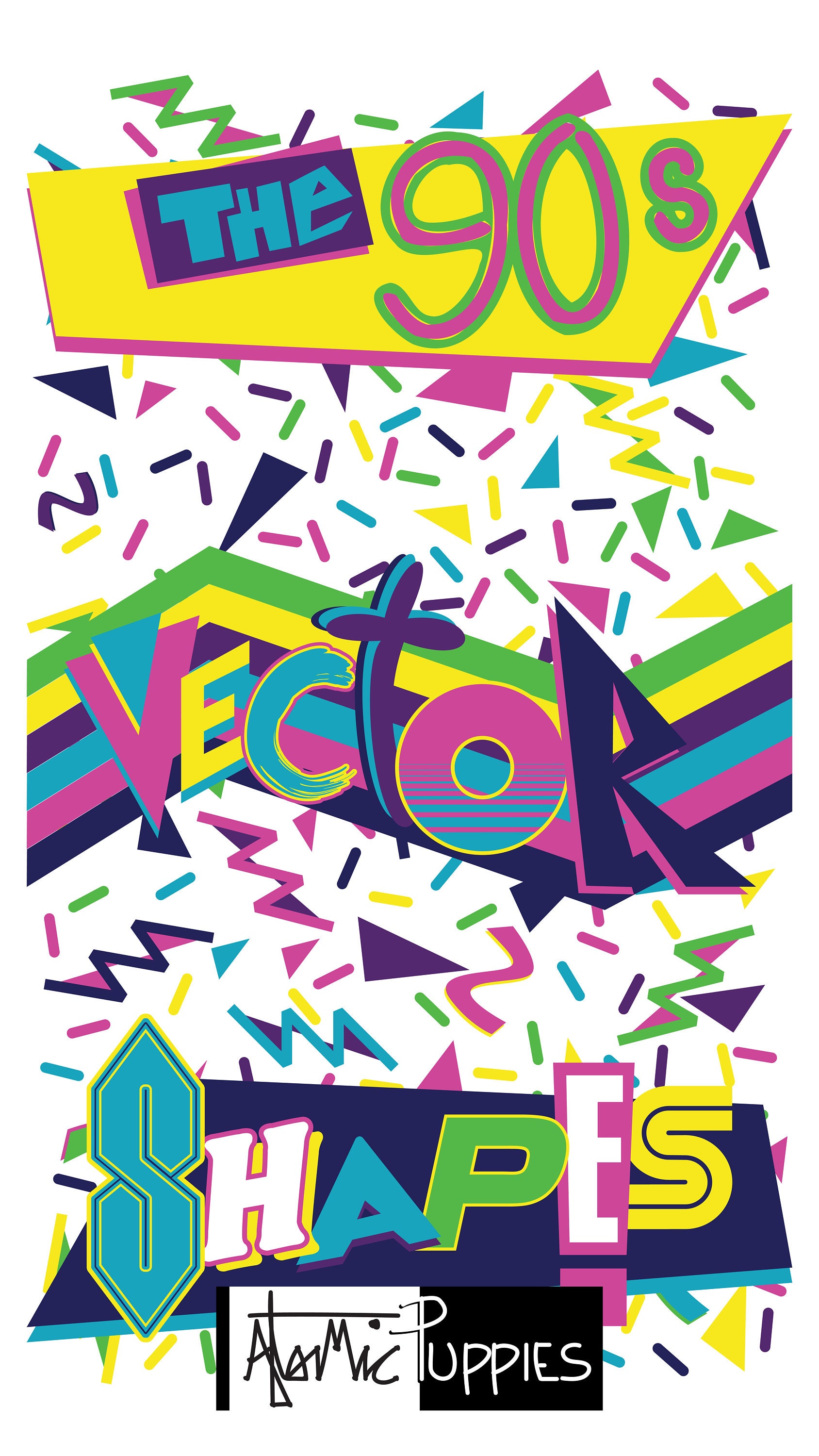 The 90s Vector Shapes Vector Art SVG EPS Retro Abstract - Etsy Canada