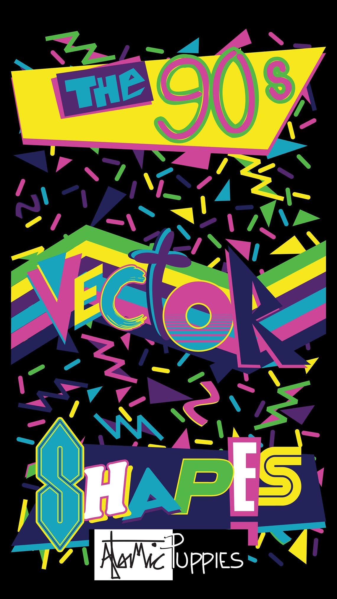 The 90s Vector Shapes Vector Art SVG EPS Retro Abstract - Etsy Canada