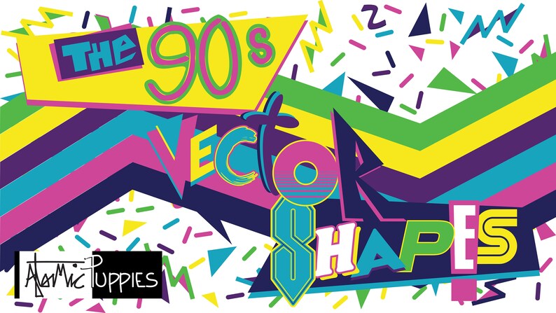 The 90s Vector Shapes | Vector Art | SVG | EPS | Retro | Abstract - Etsy