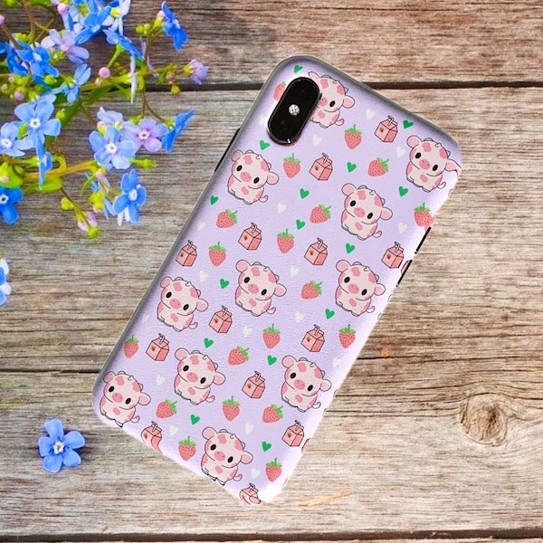 Strawberry Print Phone Case - Etsy