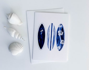 Surfboard Greeting Card - Etsy