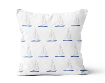 Sail Pillow, Sail Insignia Cover Pillow, Sailcloth Pillow, Boat Sail ...