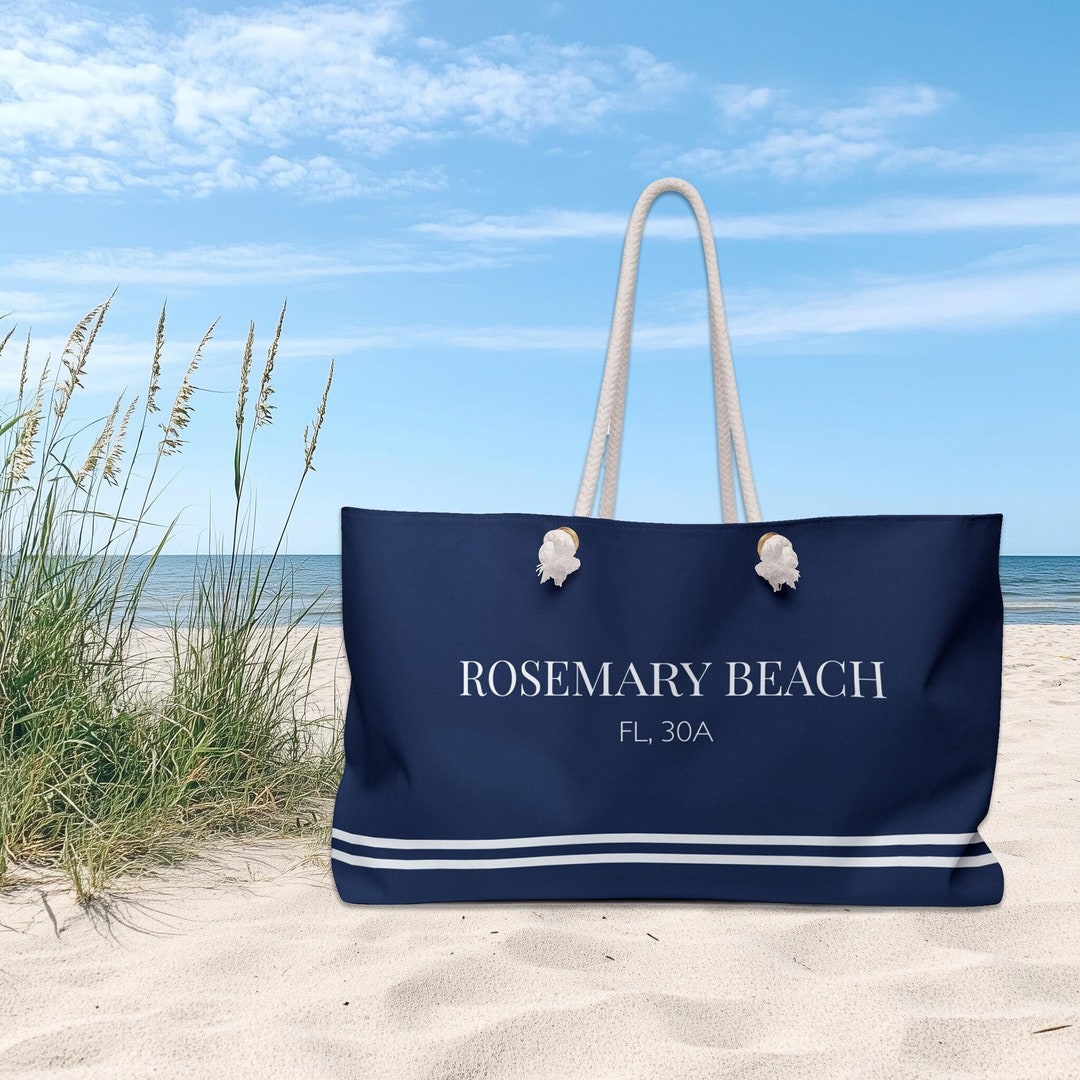 Personalized Location Beach Bag, Big Beach Bag With Custom Place Name ...