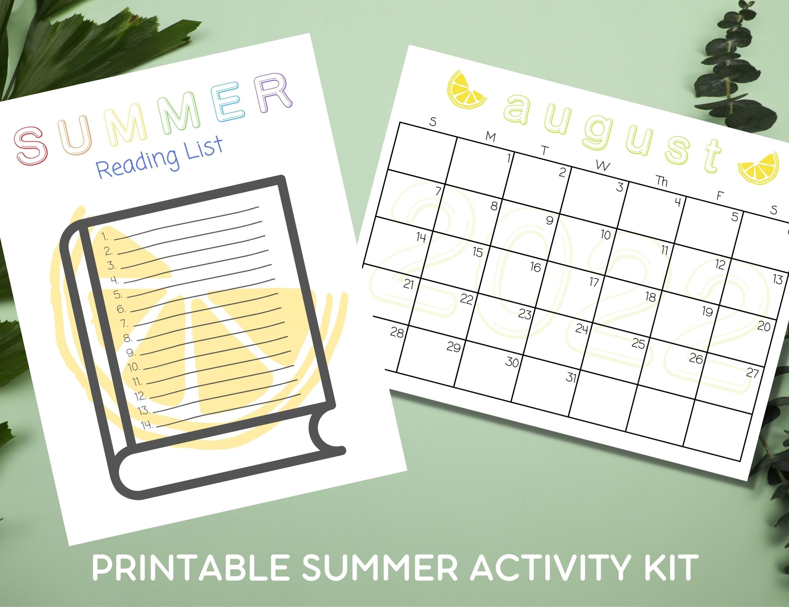 Printable Summer Activity Kit Word Search Word Scramble Calendar ...