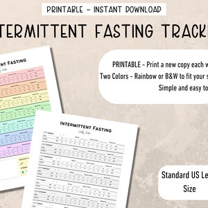 Printable Intermittent Fasting Tracker | Intermittent Fasting Planning ...