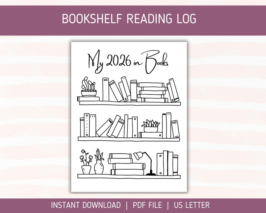 Printable Reading Log | 2026 Minimalist Book Log | Instant Download ...