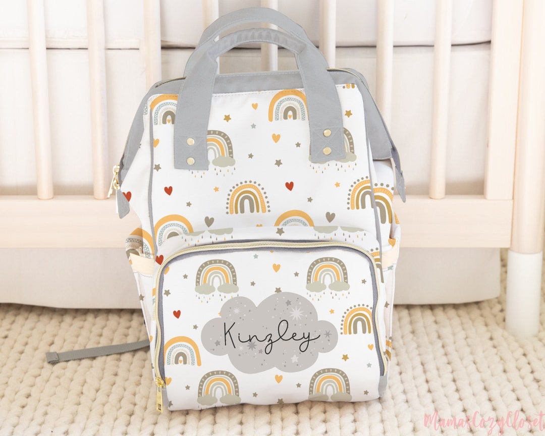 Personalized Diaper Backpack, Diaper Bag With Baby's Name, Custom Diaper Bag, Boho Baby Diaper ...