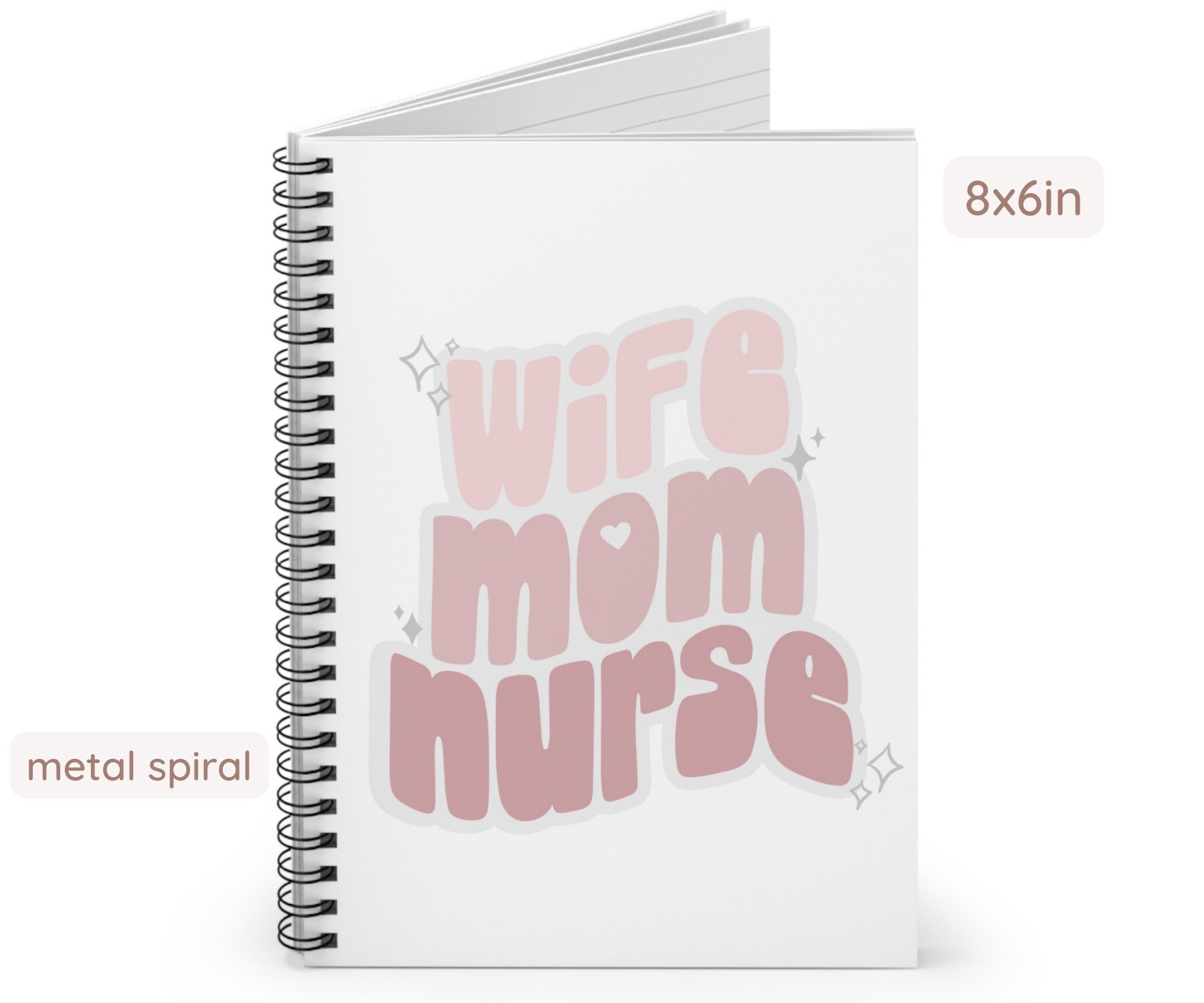 Nurse Notebook, Wife Mom Nurse Journal Gift for Nurses, Gift for ...