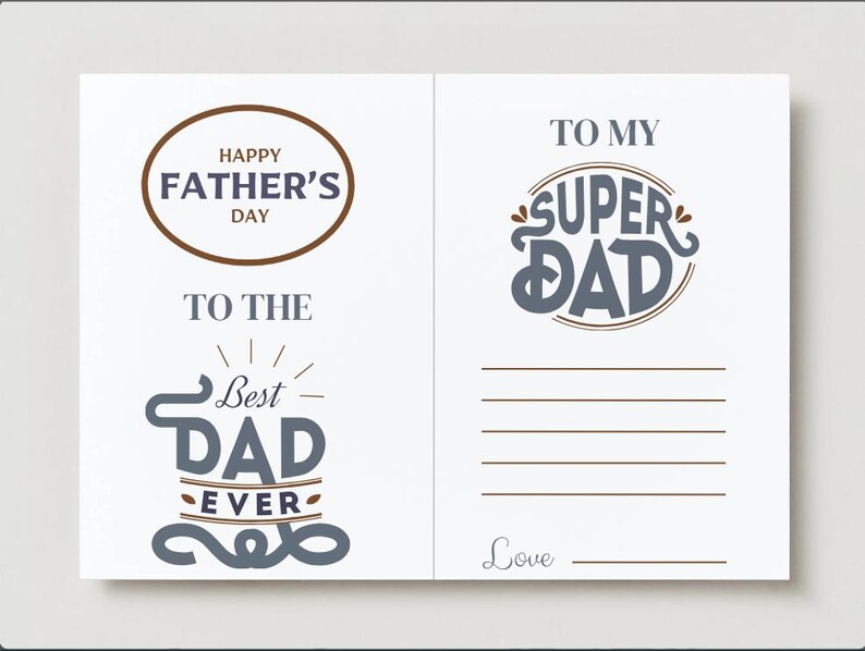 Father's Day Kid's Fill-out Card Printable | Instant Download | Digital ...