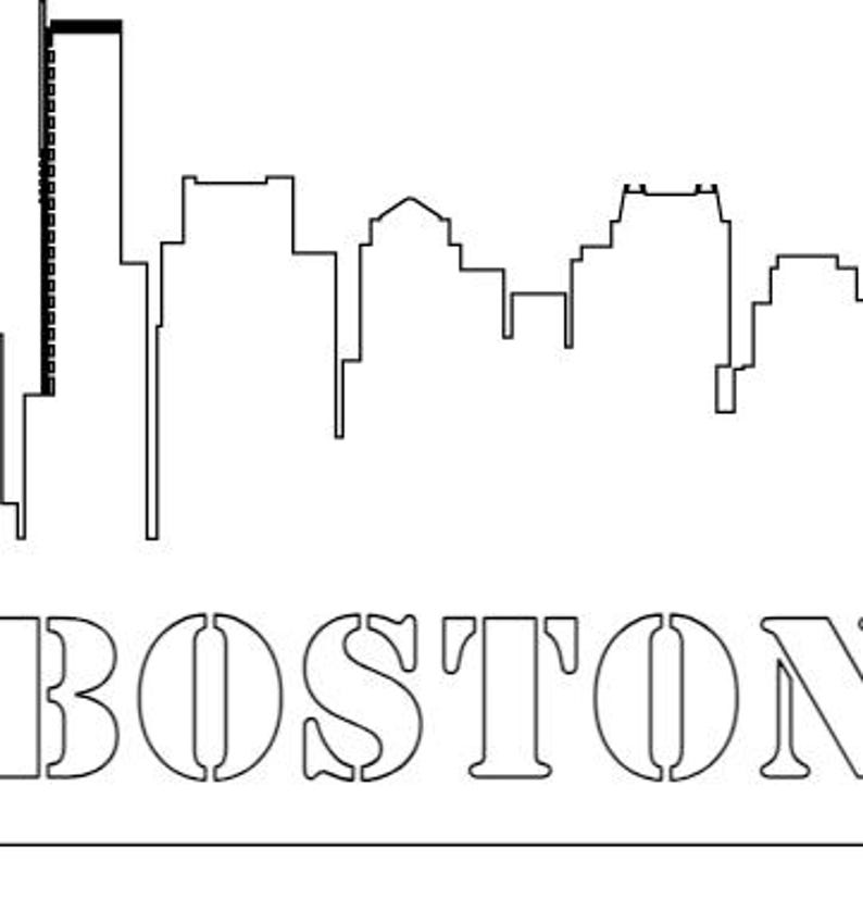 Boston Skyline SVG and PNG - Etsy