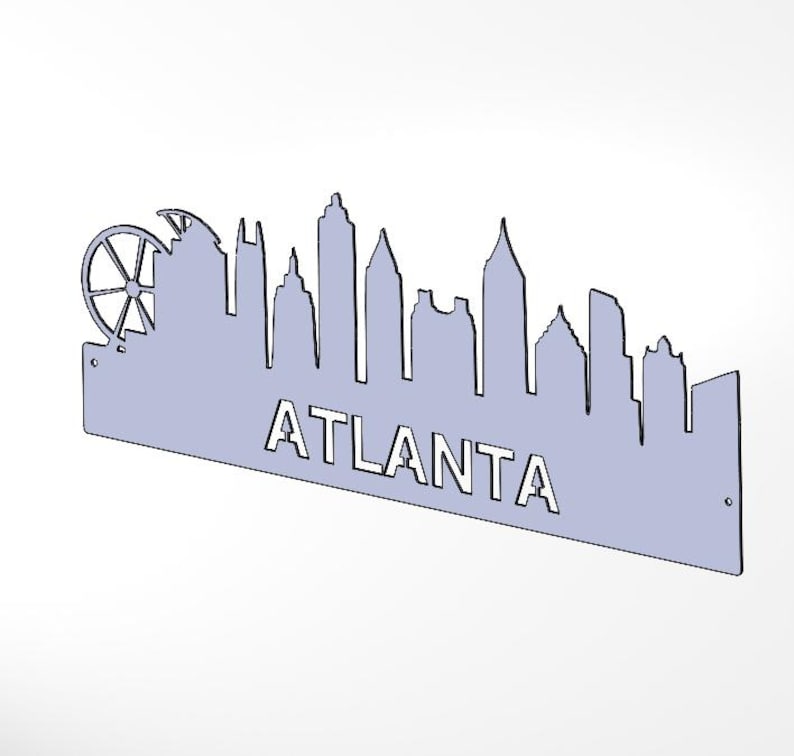 Atlanta Skyline SVG and DXF - Etsy