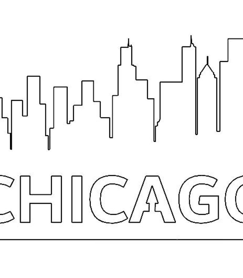 Chicago Skyline SVG - Etsy