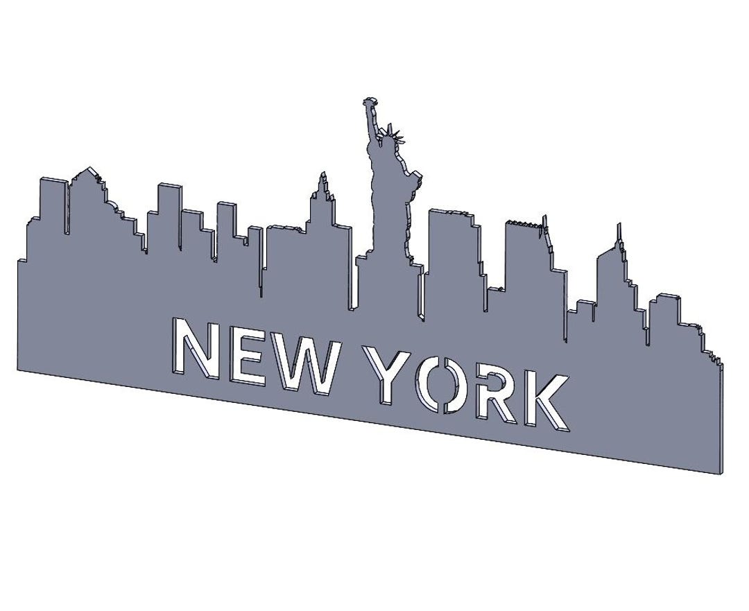 New York Skyline SVG, PNG, and DXF - Etsy