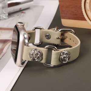 Punk Goth Leather Apple Watch Band: Studded Iwatch Wristband for Iwatch ...