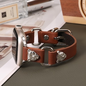 Punk Goth Leather Apple Watch Band: Studded Iwatch Wristband for Iwatch ...