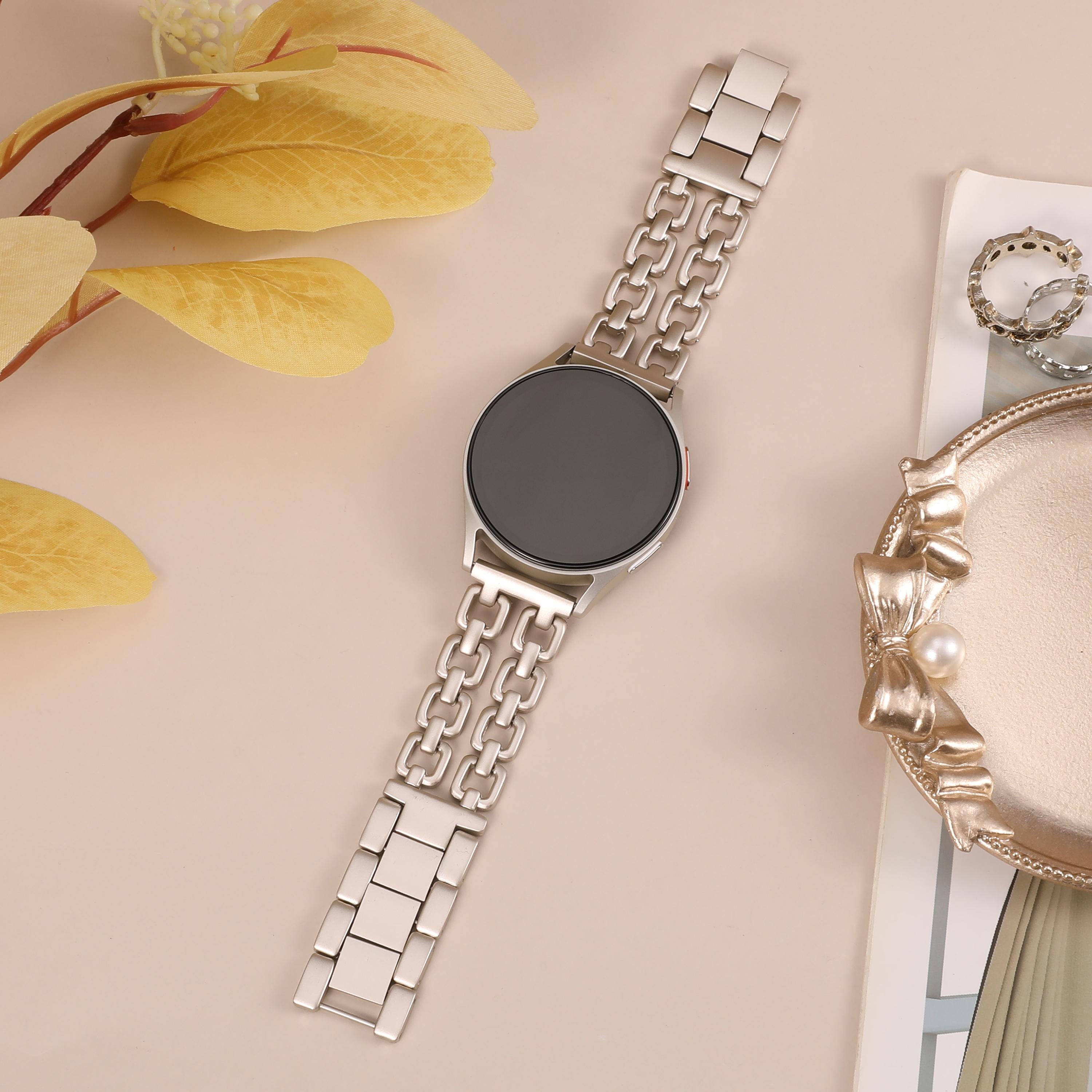 Elegant Chain Link Galaxy Watch 7/6/5/4 Band : Stainless Steel Jewelry ...