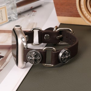 Punk Goth Leather Apple Watch Band: Studded Iwatch Wristband for Iwatch ...