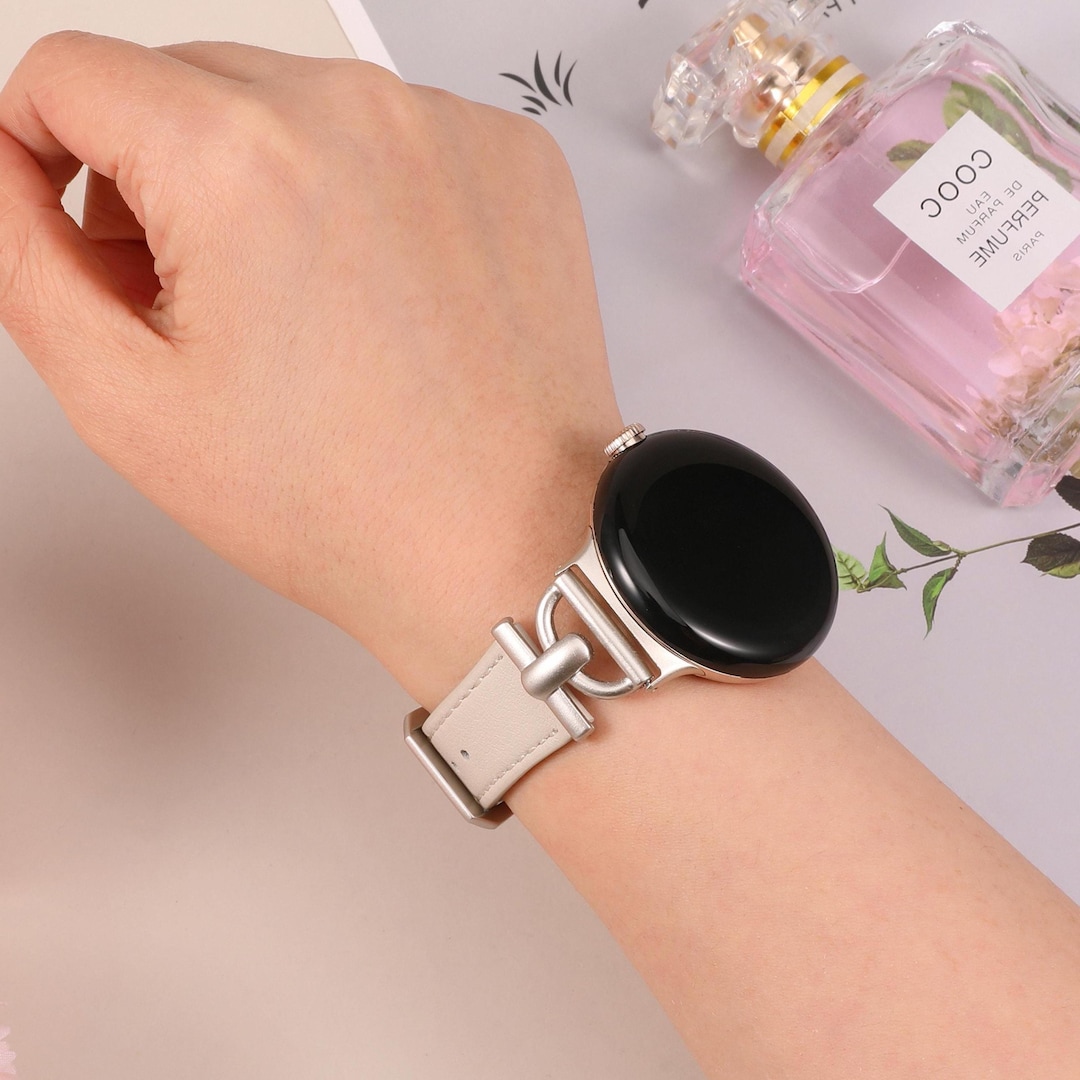Personalized Leather Pixel Watch Band: Custom Engraved Minimalist Strap ...
