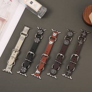 Punk Goth Leather Apple Watch Band: Studded Iwatch Wristband for Iwatch ...