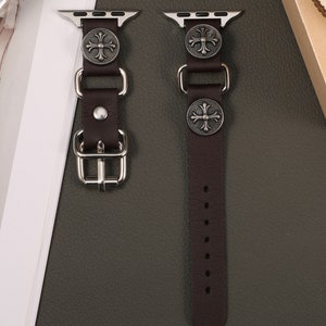 Punk Goth Leather Apple Watch Band: Studded Iwatch Wristband for Iwatch ...