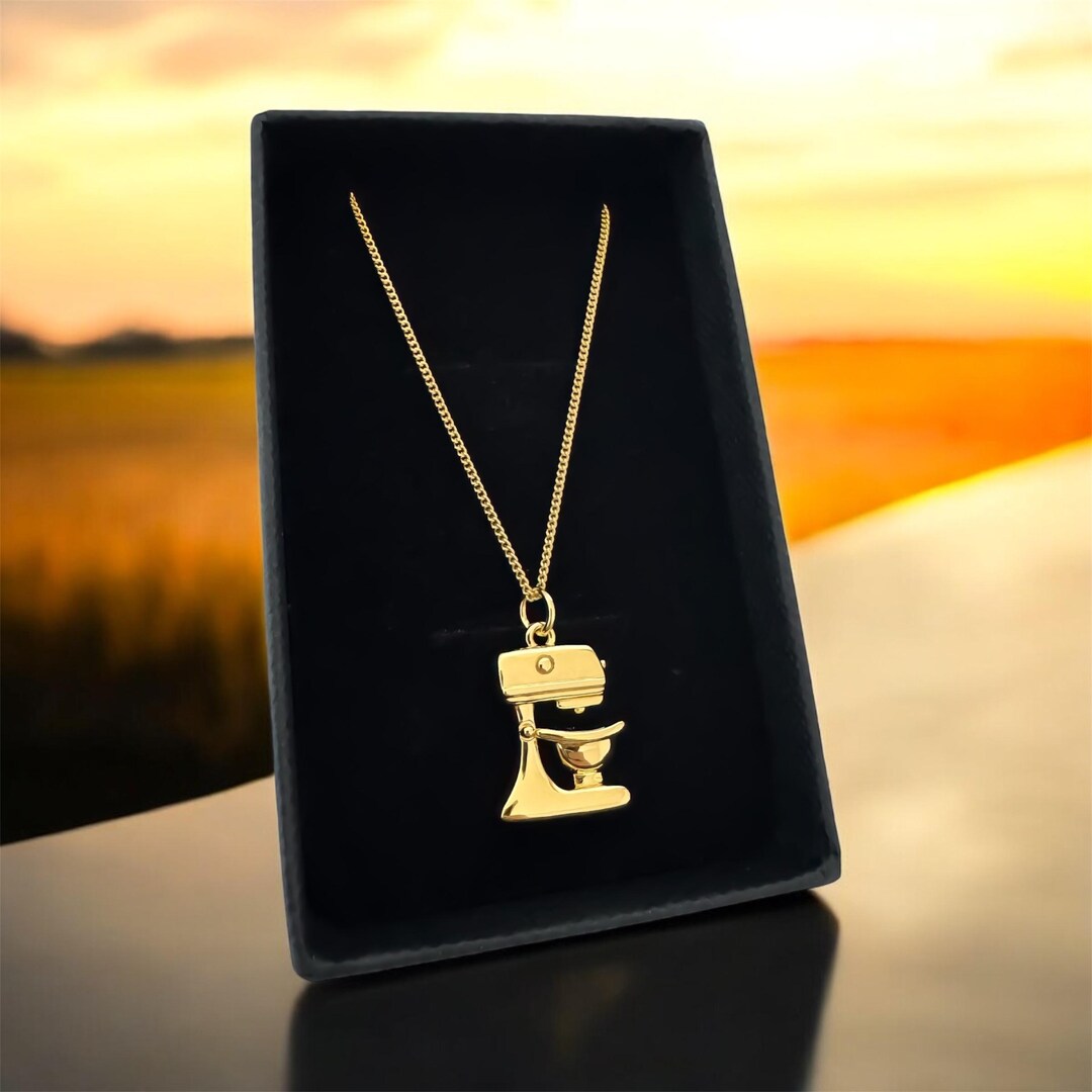 14K Gold Mixer Necklace – Kitchenaid Style Pendant, Baking Lover Gift ...