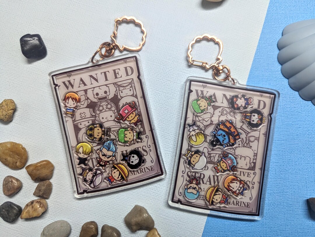 Anime Wanted Poster Shaker Keychain | Pirates | Wanpi - Etsy