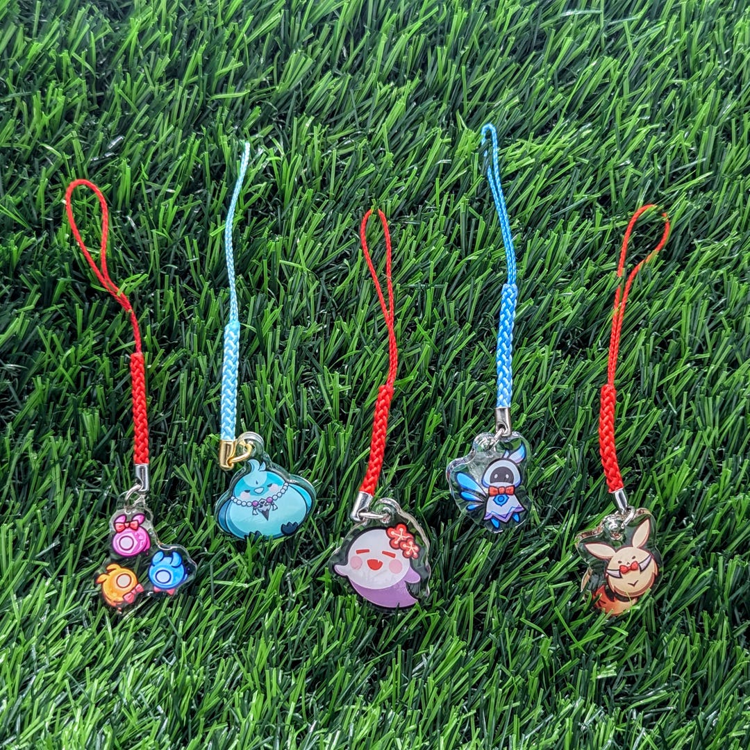 Genshin Mascot Phone Charms | Venti, Dodoco, Seelies, Hutao Ghost, Xiao ...