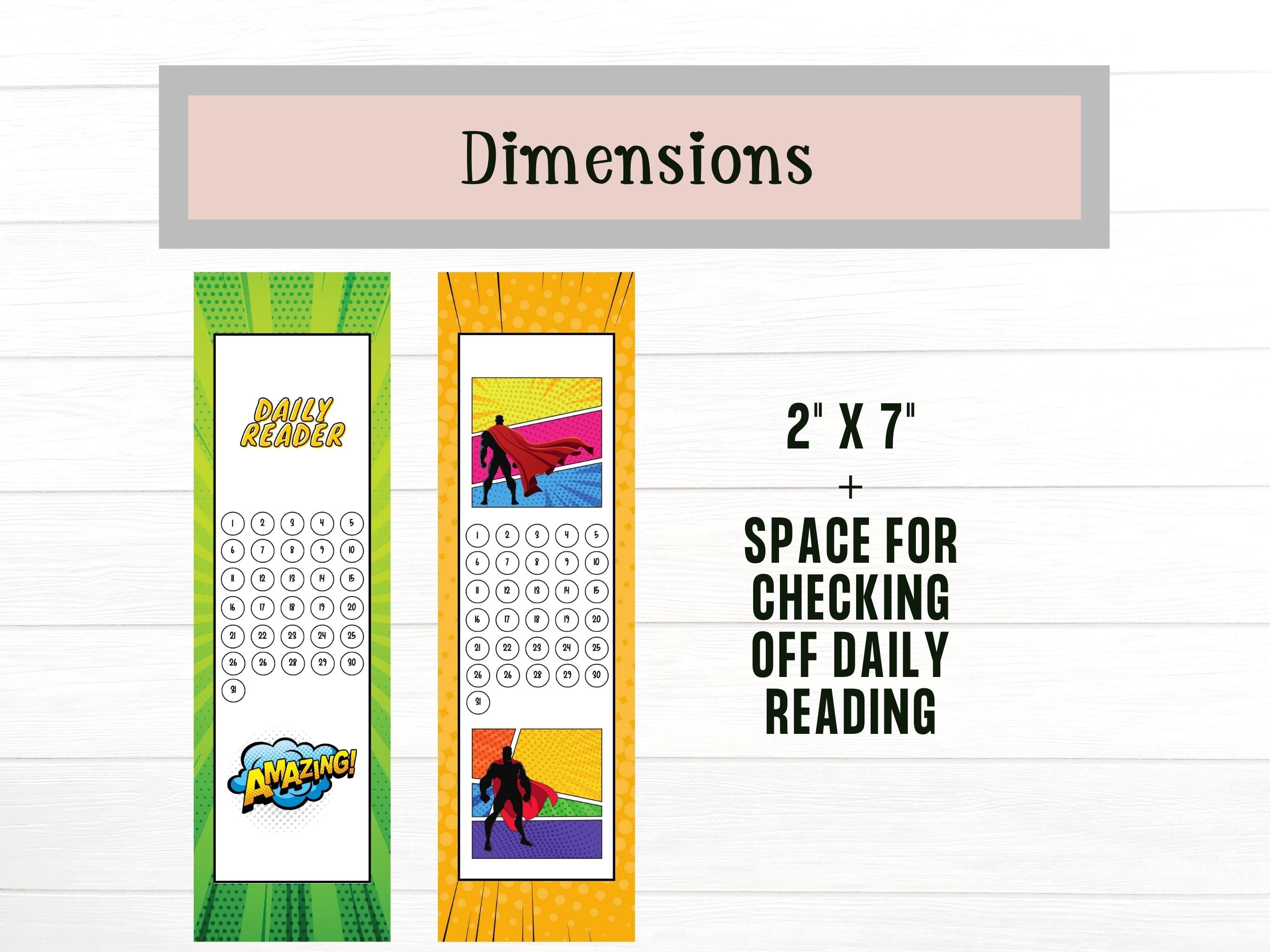 Superhero Bookmark for Kids Printable Bookmarks Bookmark - Etsy