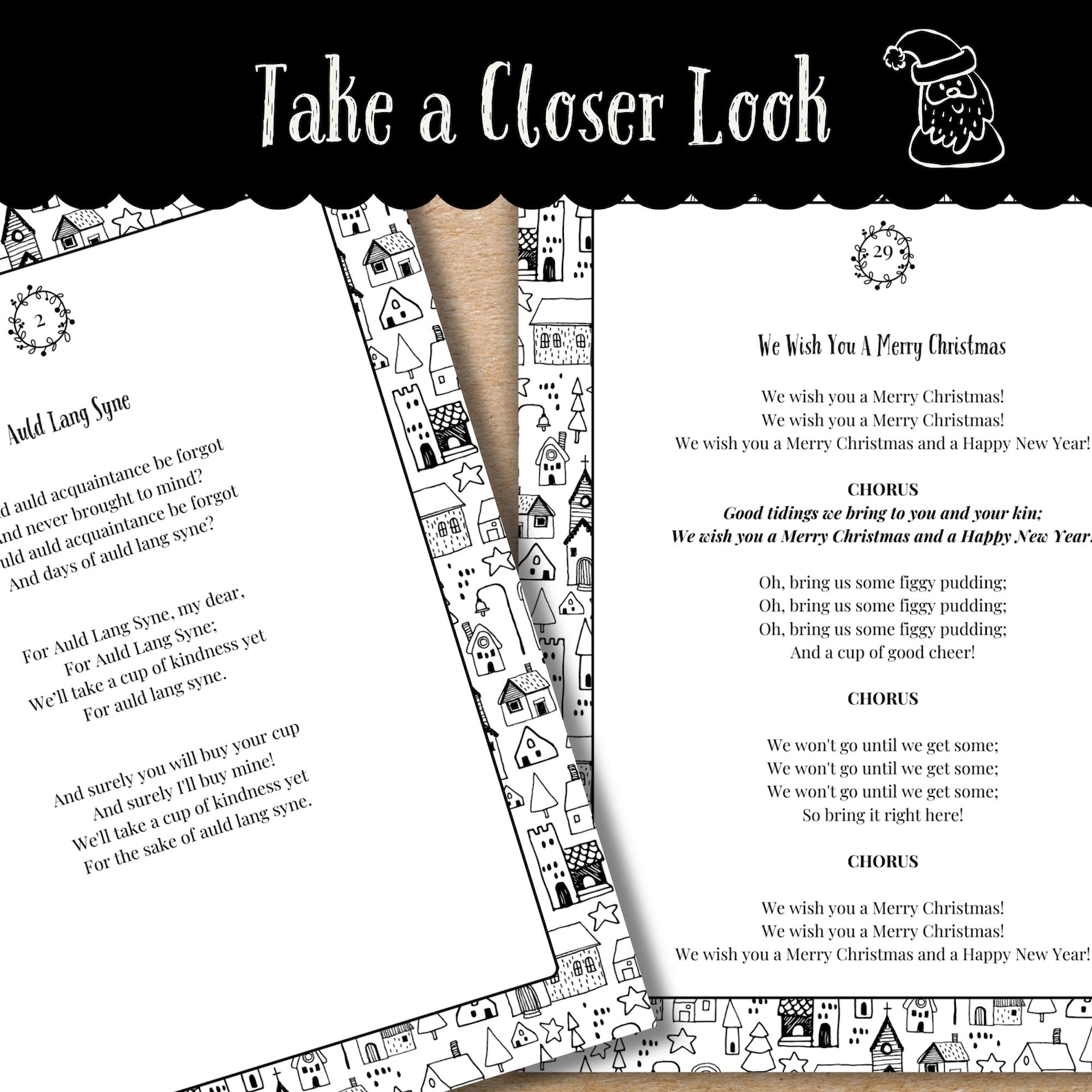 Christmas Carol Songbook Printable Holiday Sing-along Songs Christmas ...