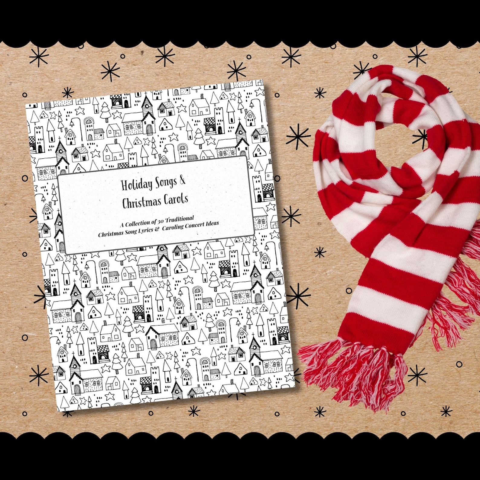 Christmas Carol Songbook Printable Holiday Sing-along Songs Christmas ...
