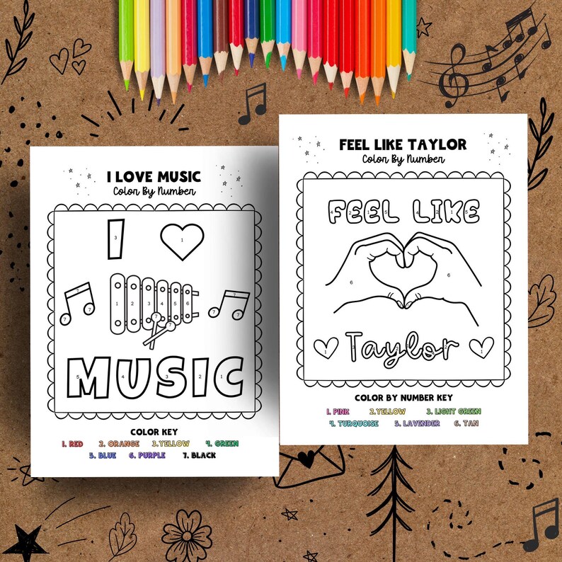 Music Coloring Bundle Digital Download US Letter Size Music Coloring ...