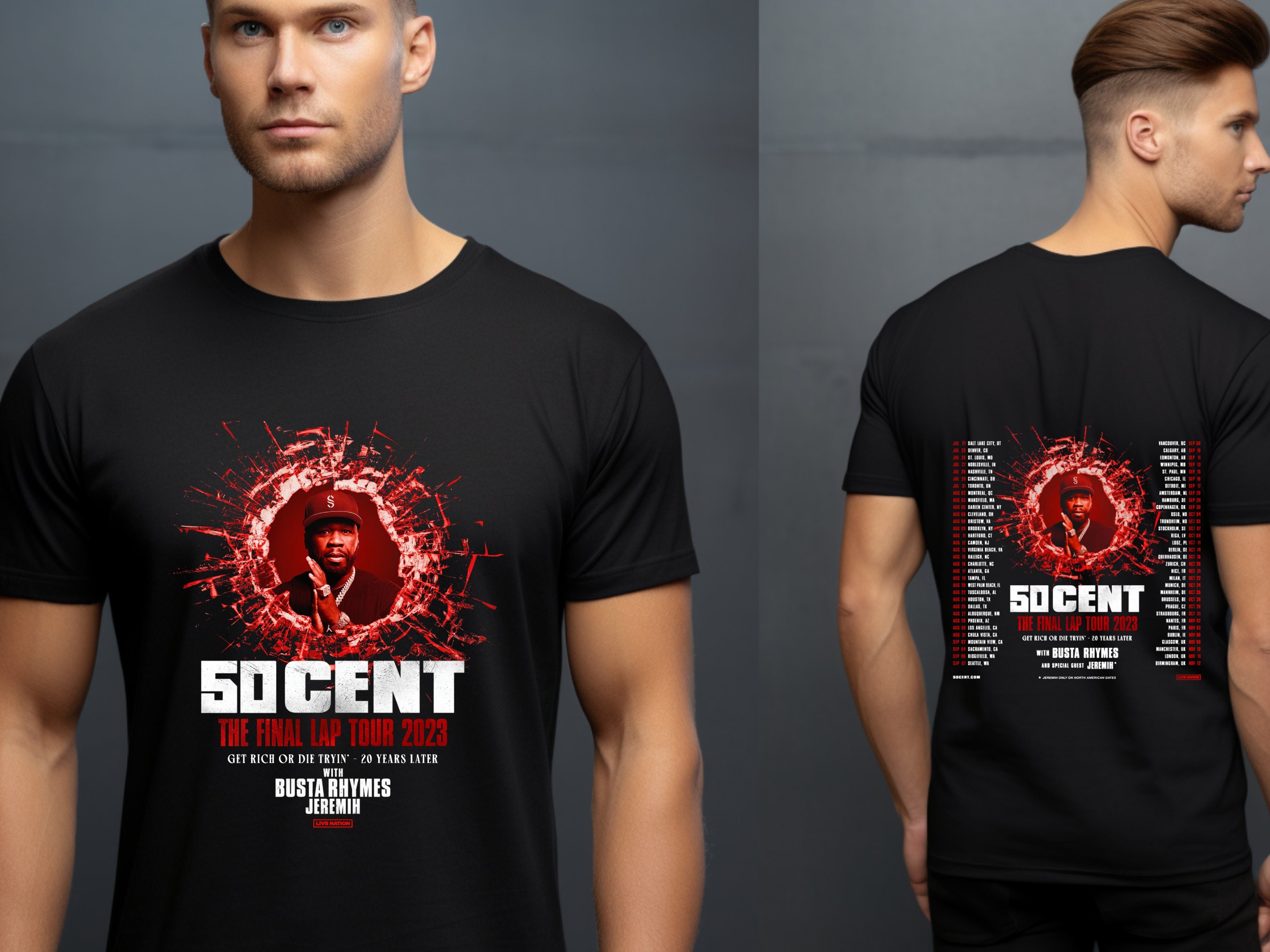 50 Cent The Final Lap Tour 2023 T-shirt, 50 Cent Merch, The Final Lap ...