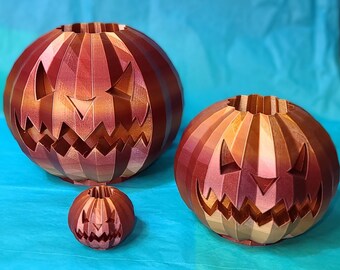 Halloween 3D Printed Jack O' Lantern Pumpkin With Light up - Etsy