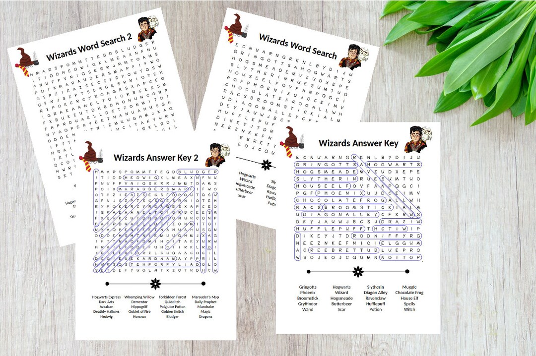 Wizard Word Search Printable Games - Etsy