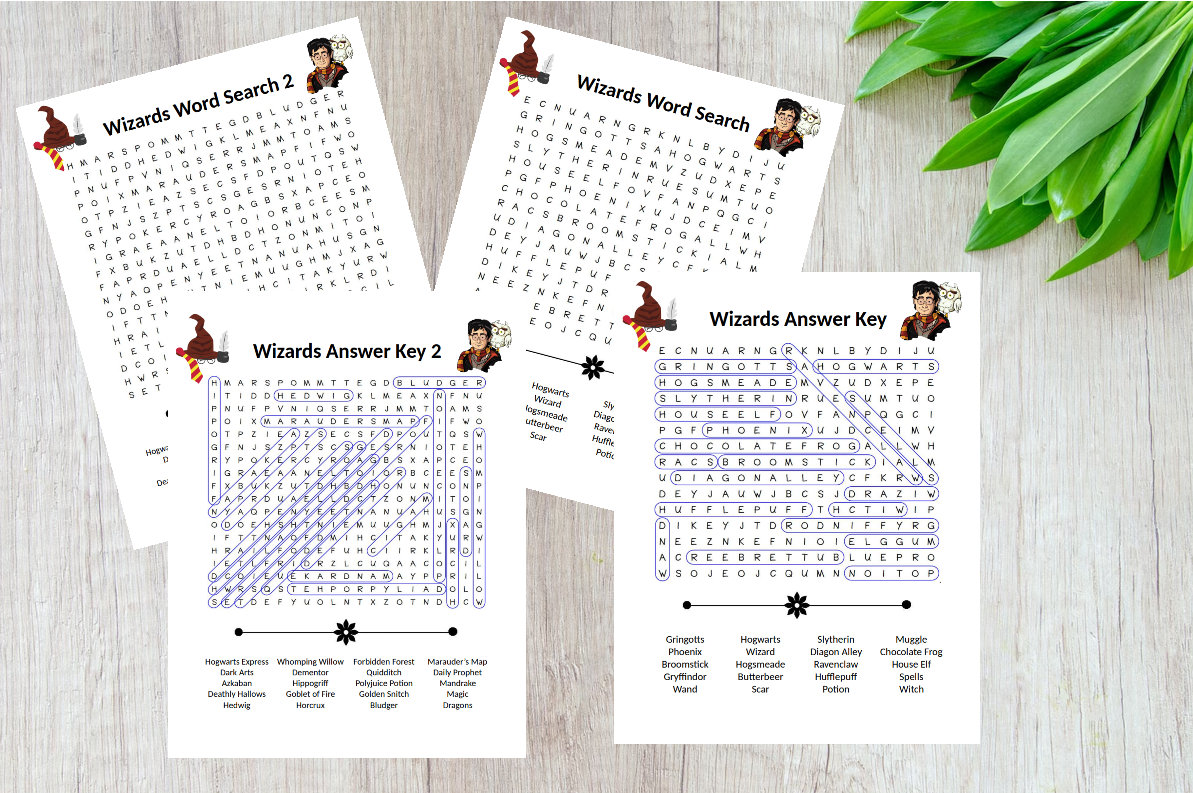 Wizard Word Search Printable Games - Etsy