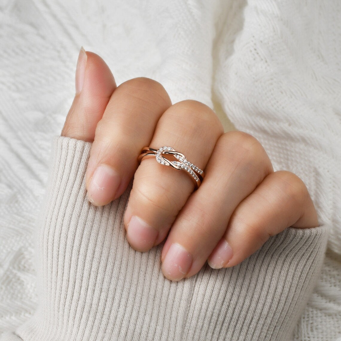 Mother And Daughter Forever Linked Together Infinity Knot Ring Etsy